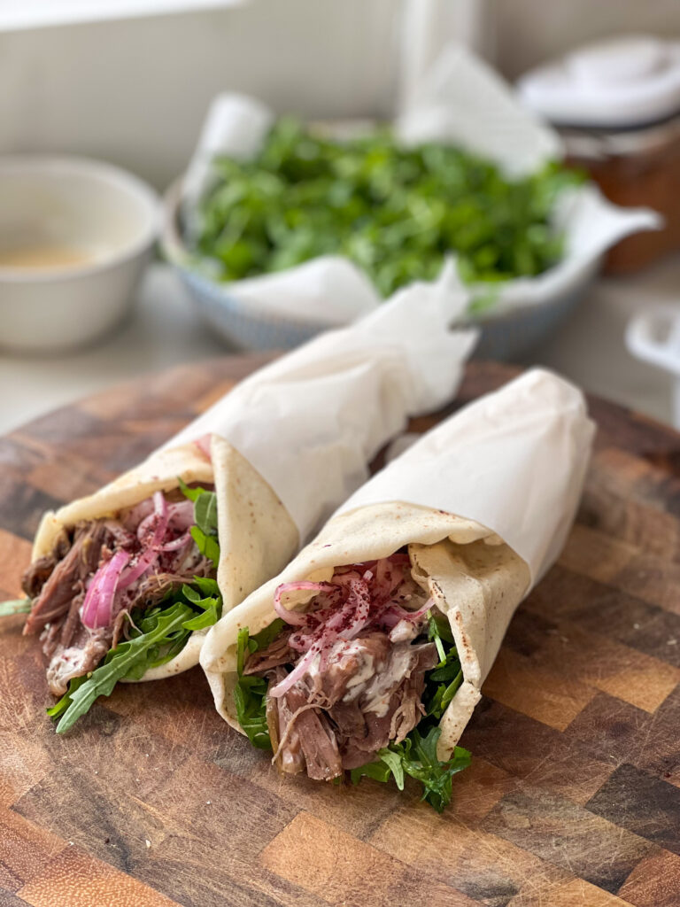 Tender and flavourful Pulled Lamb Wrap Recipe - Cooking with Zahra