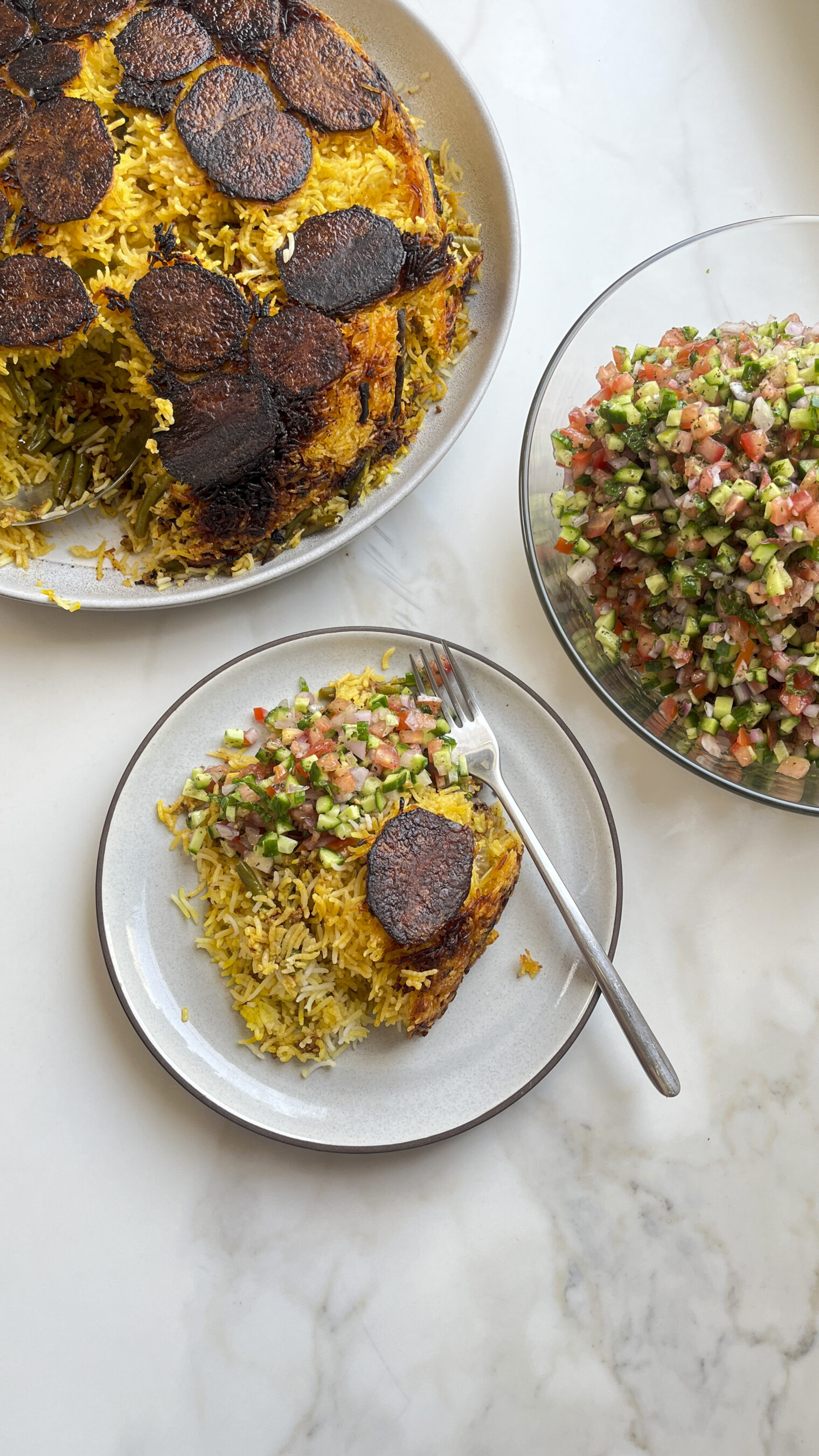 Loobia Polo (Persian Green Bean Rice) - Cooking with Zahra