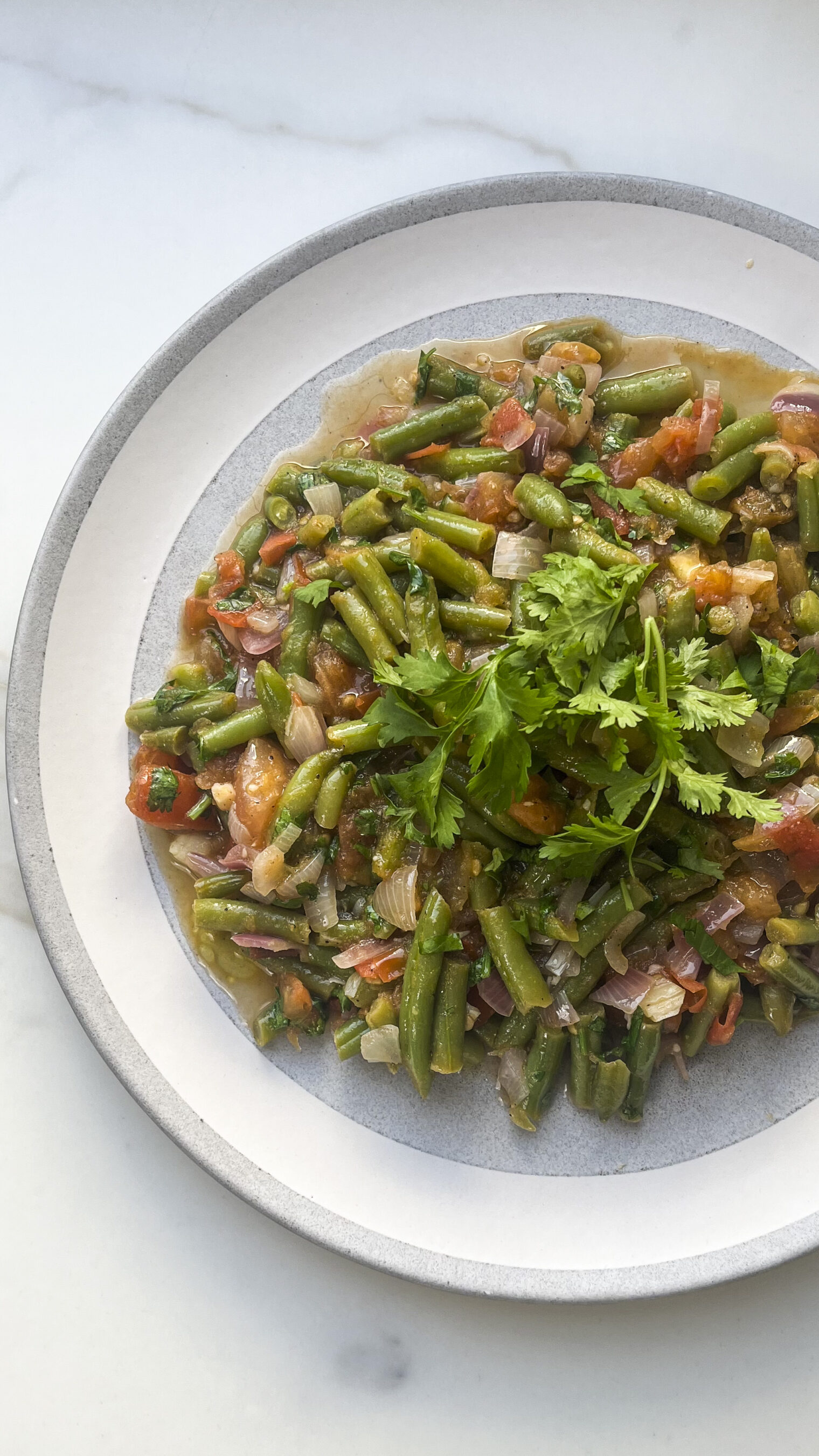 Loobia Bil Zeit (Lebanese Green Beans Braised in Oil) - Cooking with Zahra