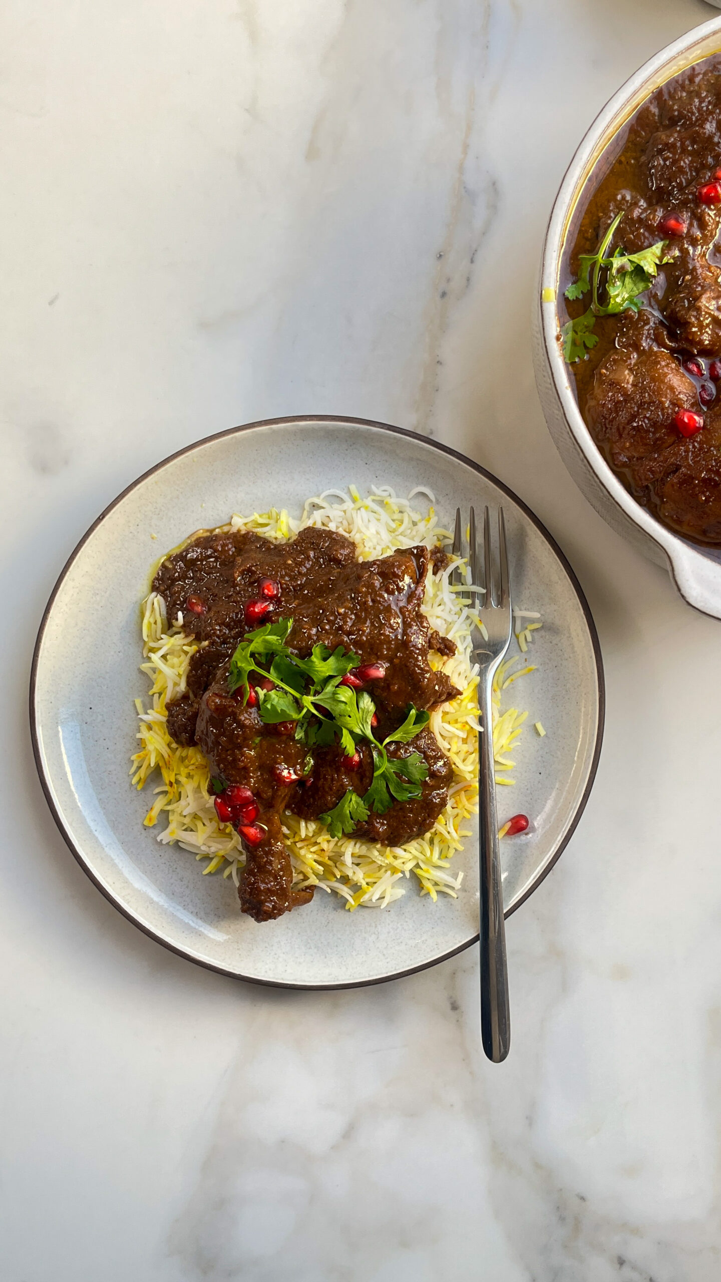 Khoresht-e-Fesenjoon (Persian Walnut Stew with Chicken) - Cooking with ...