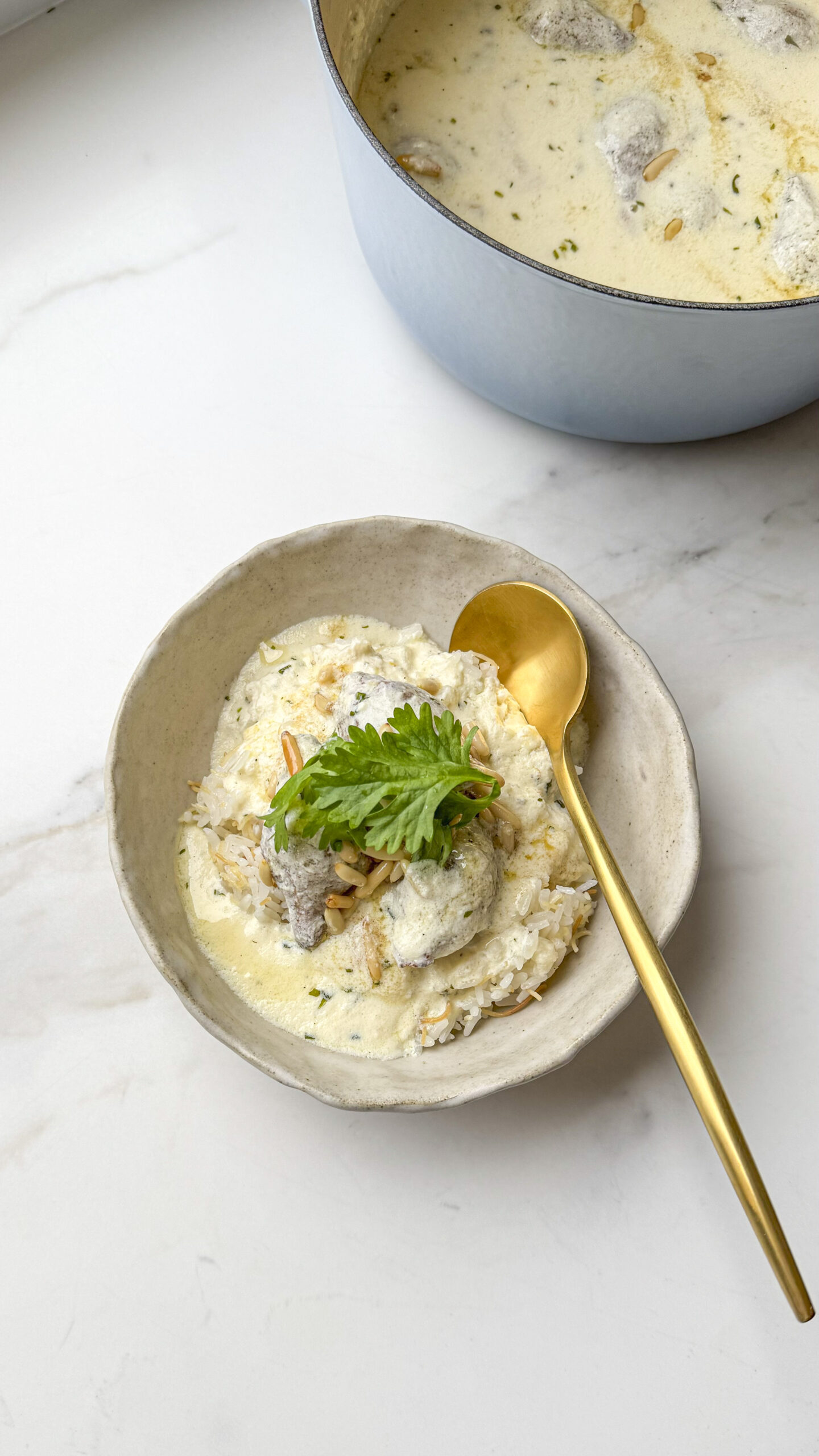 Kibbeh Bil Laban (Kibbeh in Yogurt Sauce) with Zahra's Kitchen Lamb ...