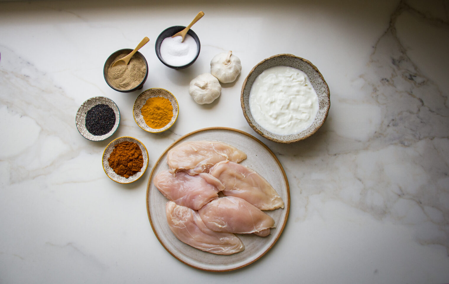 Delicious Marinated Chicken with Baby Gem Salad - Cooking with Zahra