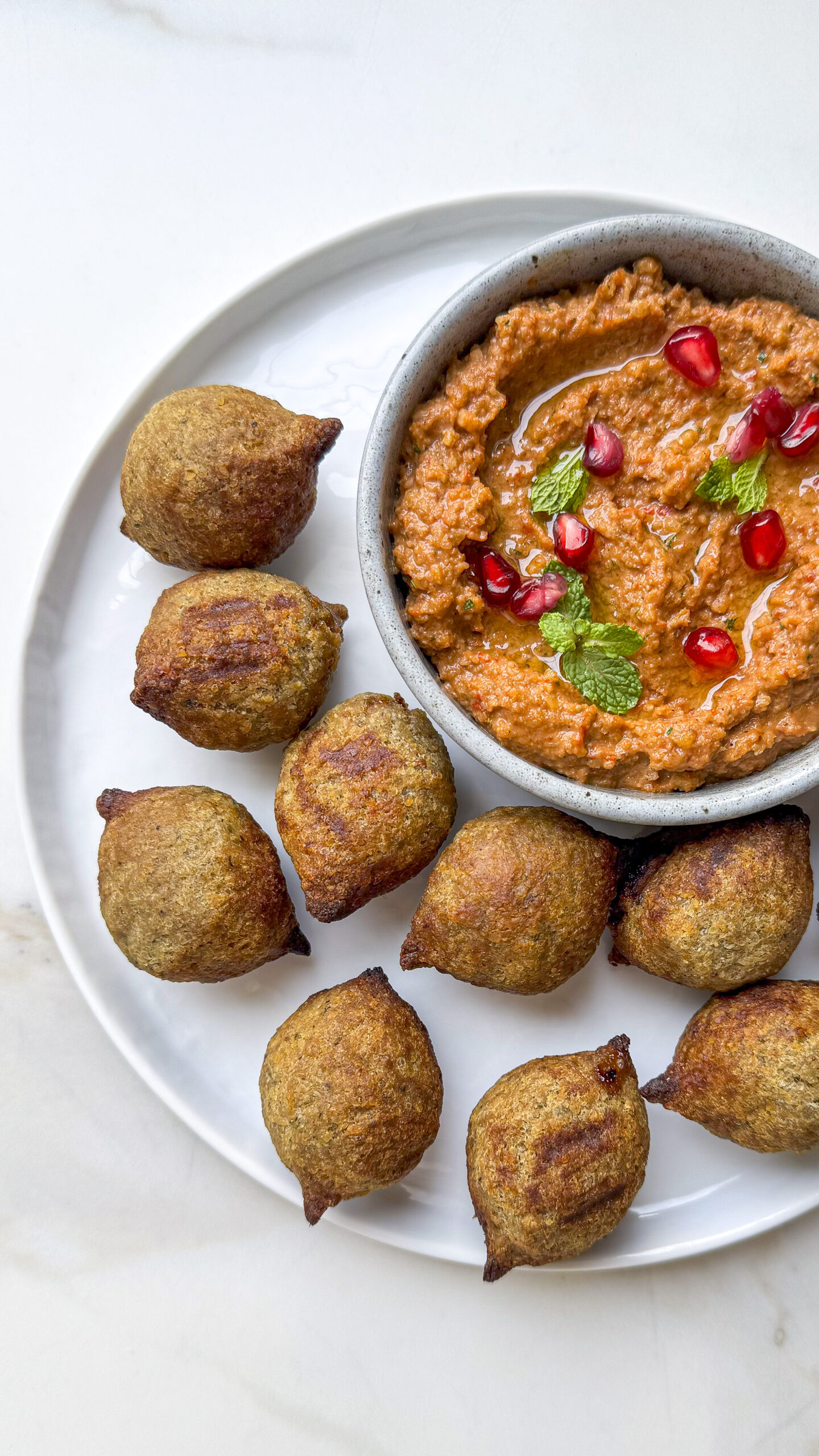 Zahra's Kitchen Lamb Kibbeh with Muhammara Dip - Cooking with Zahra